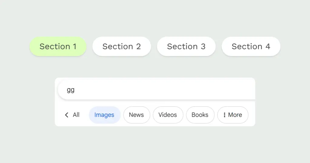 Alternatives for tabs in UI design – Design for ducks