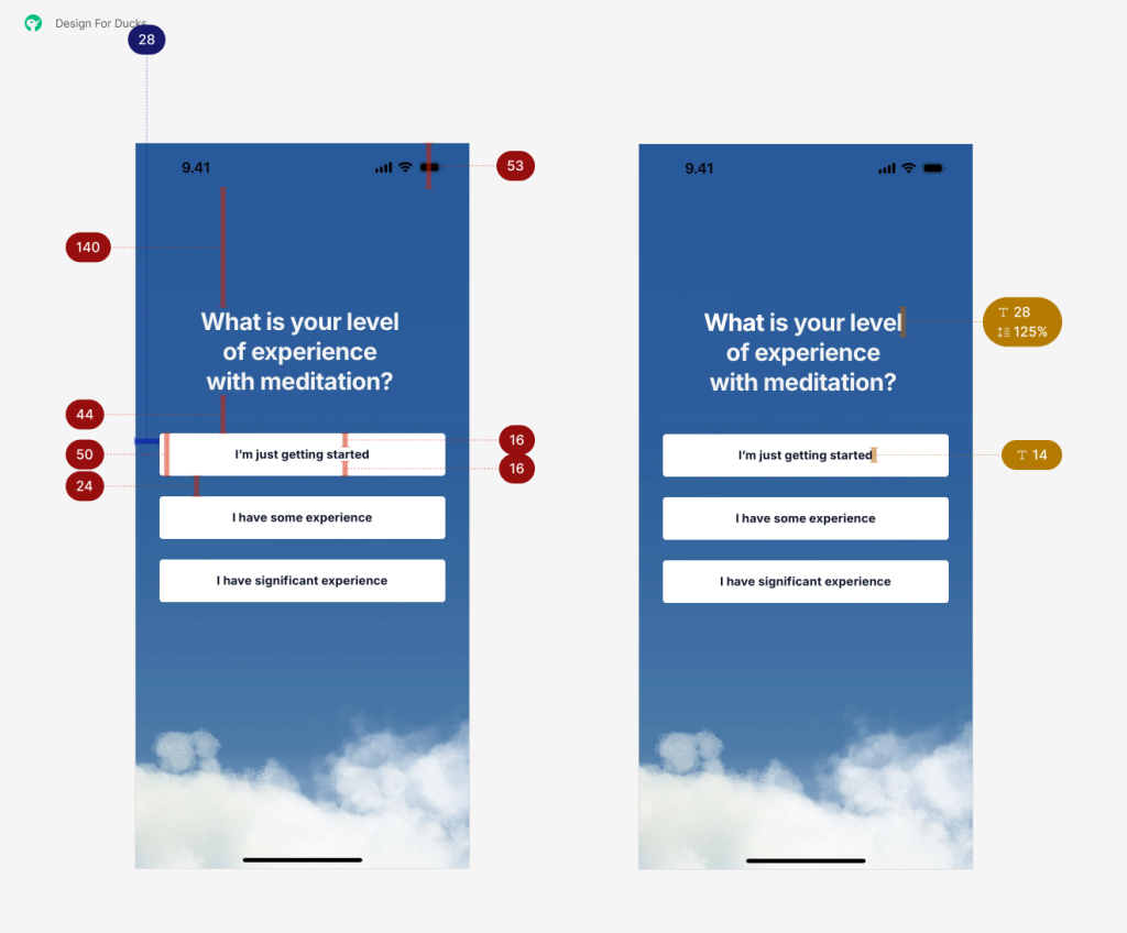 Waking Up – Conventional meditation app – Design for ducks